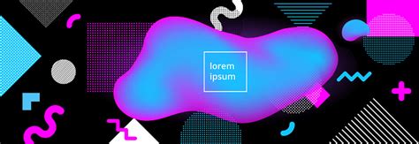 현대 복고 스타일 액체 액체 네온 메쉬 색상 그라데이션 추상적인 배경 포스터 살아있는 모양 벡터 일러스트 레이 션 액체 다채로운 모양의 추상적인 배경입니다 3d 현실적인