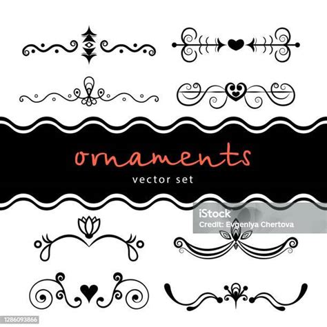 추상적인 꽃 장식 분리제 프레임 테두리 패턴 곱슬 머리 소용돌이 꽃 듣기 장식 요소 문신 흰색 배경에 고립 된 흑백 드로잉을