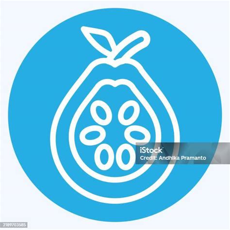 아이콘 구아바 과일과 야채 기호와 관련이 있습니다 파란 눈 스타일 편집 0명에 대한 스톡 벡터 아트 및 기타 이미지 0명 3차원 형태 가지 채소 Istock