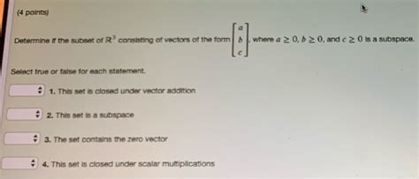 Solved 4 Points Determine The Subset Of R Consisting Of