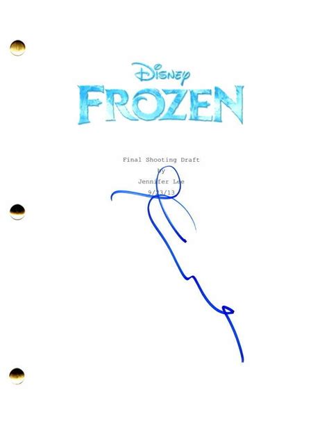 Idina Menzel Signed Autograph Frozen Full Movie Script Elsa Wicked Broadway Autographia