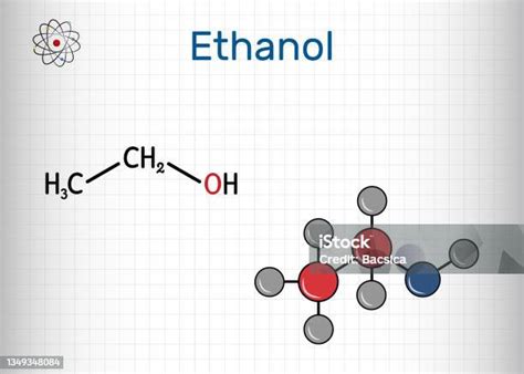 에탄올 C2h5oh 분자 그것은 기본 알코올 알킬 알코올 구조적 화학 적 포뮬러 및 분자 모델 케이지에 종이 시트 0명에 대한 스톡 벡터 아트 및 기타 이미지 Istock