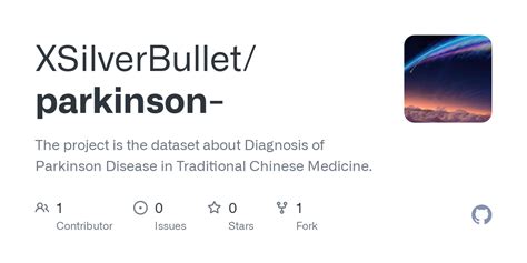 GitHub XSilverBullet Parkinson The Project Is The Dataset About Diagnosis Of Parkinson
