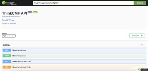 Thinkcmf Api Swagger插件 Thinkcmf内容管理框架