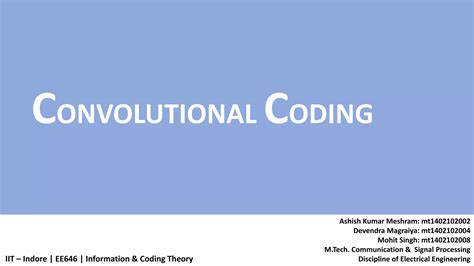 Convolutional Coding Ppt