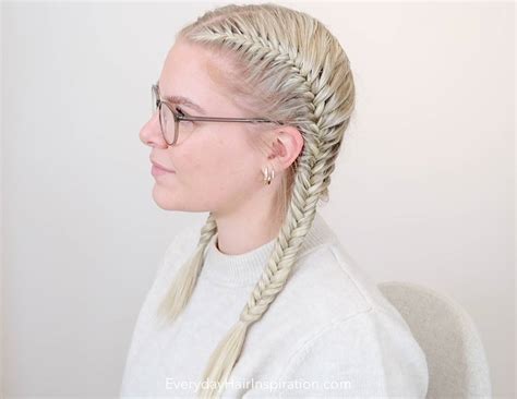 How To French Fishtail Braid Your Own Hair Everyday Hair Inspiration