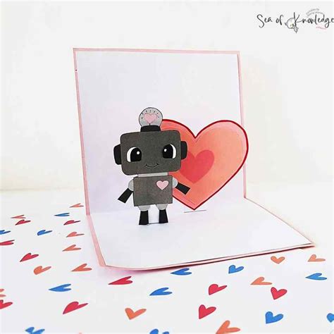 craft robot template [valentine paper craft pdf]