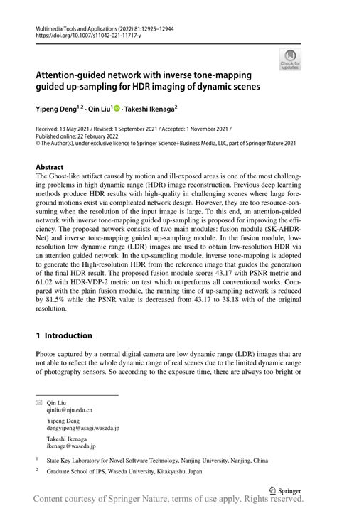Attention Guided Network With Inverse Tone Mapping Guided Up Sampling For Hdr Imaging Of Dynamic