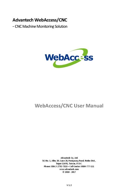 Advantech Web Access Cnc User Manual V1 V 1 Advantech Webaccesscnc