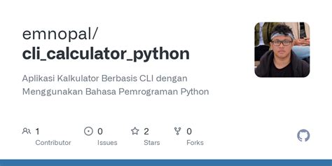 Github Emnopal Cli Calculator Python Aplikasi Kalkulator Berbasis