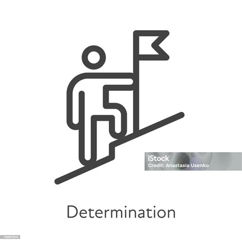 개요 스타일 Ui 아이콘 비즈니스 컬렉션을 위한 소프트 스킬 벡터 검정 선형 그림입니다 결심 고립된 산 상징에 깃발을 든 사업가
