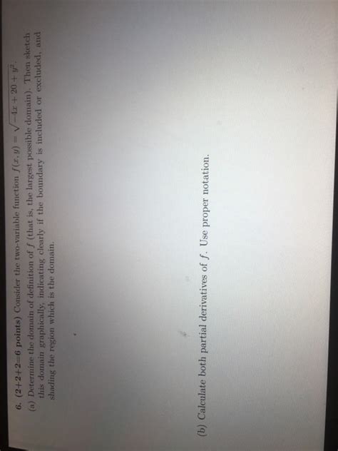 Solved 6 2226 Points Consider The Two Variable