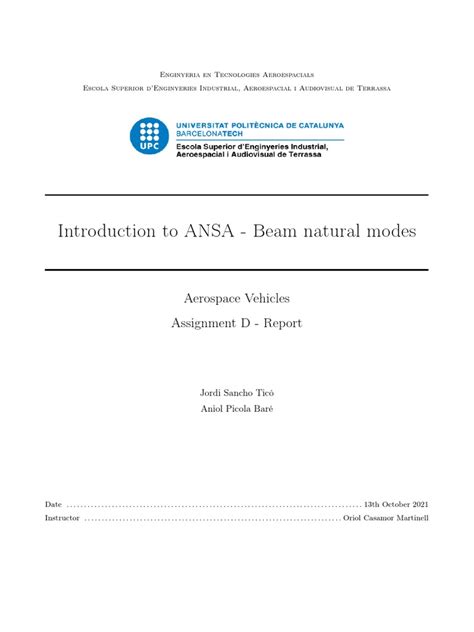 Assignment D Pdf Finite Element Method Eigenvalues And Eigenvectors
