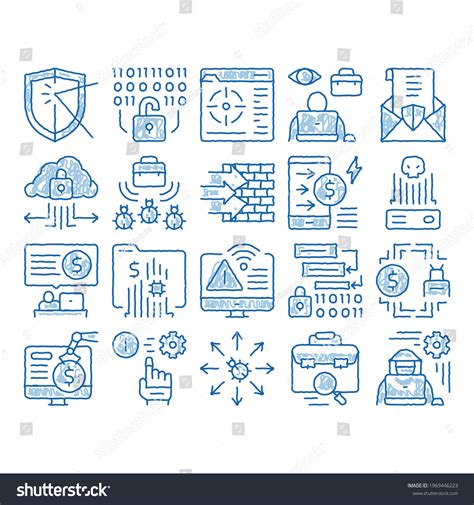 Pentesting Software Sketch Icon Vector Hand Stock Vector Royalty Free