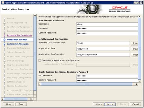Create Fusion Applications Response File Ora Training Blog