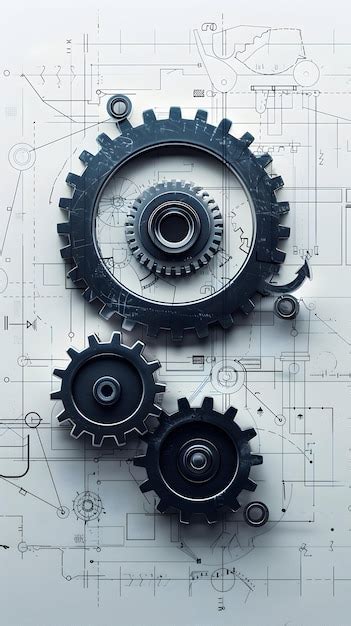 premium photo 3d flat icon business workflow innovation with gears and digital elements