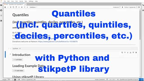 Python Quantiles And Quartiles With Stikpetp Youtube