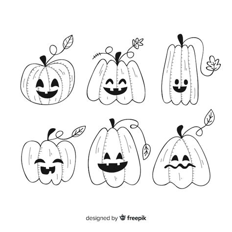 호박 색칠 공부 이미지 Freepik에서 무료 다운로드