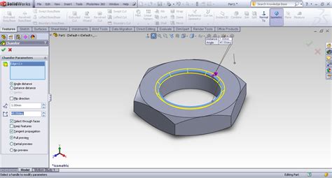 Tutorial Creating Hex Nut In Solidworks Grabcad Tutorials