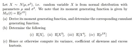 Solved Let XN μ σ2 i e random variable X is from normal Chegg