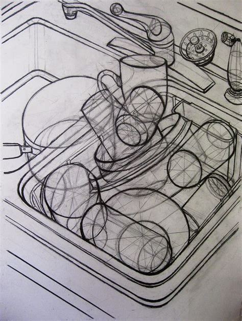 Sink Drawing Observational Drawing Perspective Art Sink Drawing