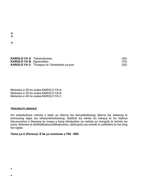 Sesotho Gr 12 P1 Assessment Framework Sep 2024 240827 110553 Pdf