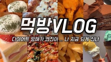 먹방 브이로그 다이어트 폭망 디저트 먹방 과자 먹방 빵 먹방 군것질 입터짐 먹방 떡볶이 고르곤졸라 꼬북칩치즈 크림치즈베이글 초코케이크 딸기케이크 찐빵 핫도그등 Youtube