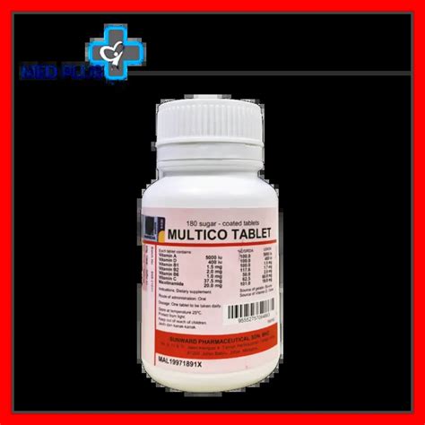 Sunward Multico Tablets 180s Tabs Exp 3 2028 Lazada