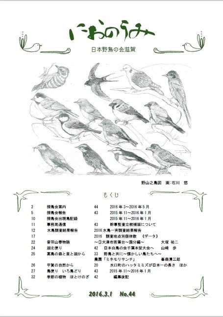 会報におのうみバックナンバー日本野鳥の会滋賀 Page 2