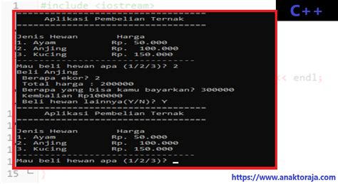 Contoh Program Switch Case Dengan Perulangan C
