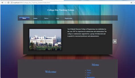 College Bus Tracking System Java Project 1000 Projects