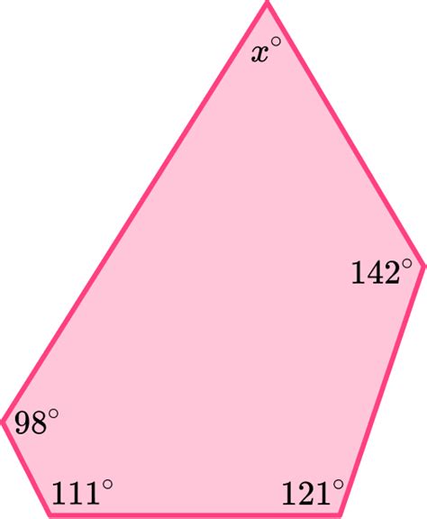Angles In A Pentagon Gcse Maths Steps And Examples