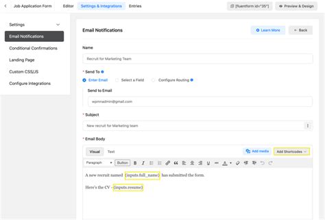How To Use Conditional Logic For Email Notifications In Wordpress Forms Fluent Forms