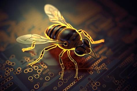 Premium Ai Image Image Of A Bee With Technology Concept Electronic