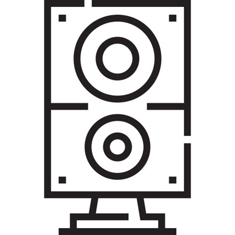 Speaker Detailed Straight Lineal Icon