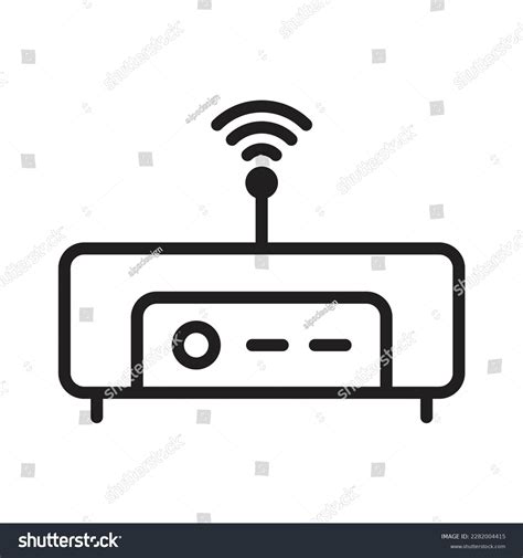 Wifi Router Outline Icons Modem Icons Stock Vector Royalty Free 2282004415 Shutterstock