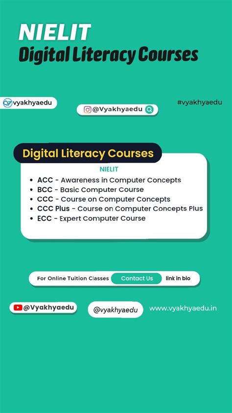 Nielit Digital Literacy Courses