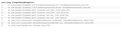 App Crashing Due To Illegalstateexception · Issue 1339 · Firebasefirebase Android Sdk · Github