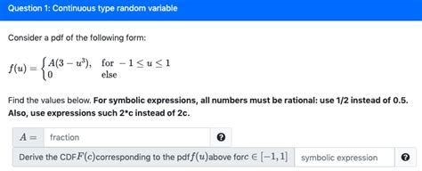 Solved Question 1 Continuous Type Random Variable Consider