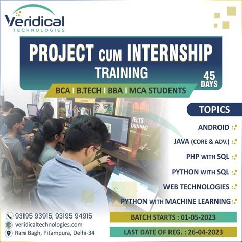 Veridical Technologies On Linkedin Veridicaltechnologies Project Internship Training