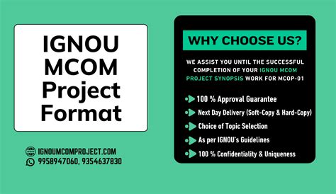 IGNOU MCOM Project For MCOP Topics Sample Format