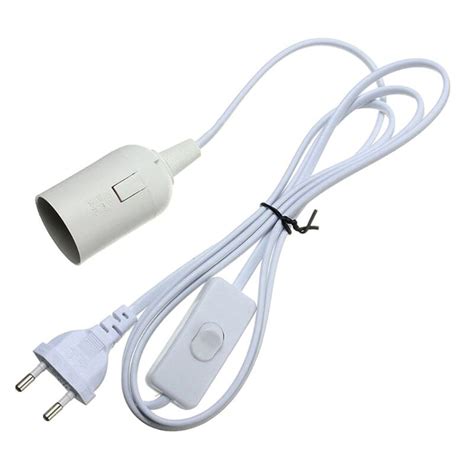 1 8m Power Cord Cable E27 Lamp Base Eu Plug Light Vicedeal