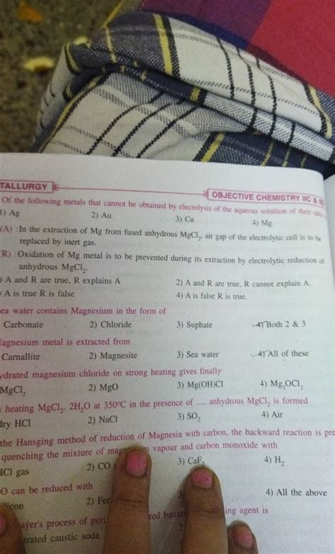 Heating Mgcl H O At C In The Presence Of Anhydrous Mgcl I