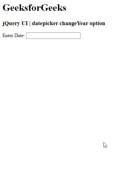 JQuery UI Datepicker ChangeYear Option StackLima