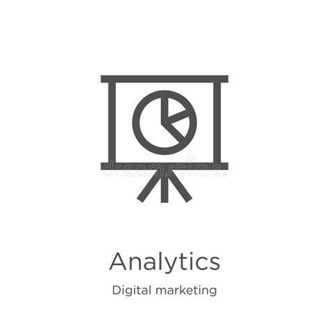 Analytics Icon Vector From Digital Marketing Collection Thin Line Analytics Outline Icon Vector