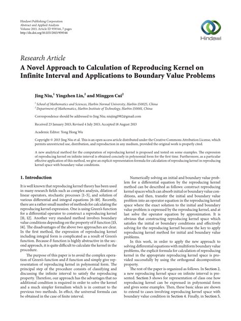 Pdf A Novel Approach To Calculation Of Reproducing Kernel On Infinite Interval And