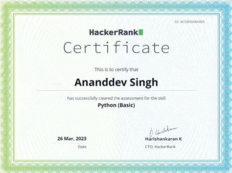 Ananddev Singh On Linkedin Hackerrank Assessment Pythonprogramming