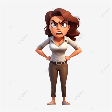 화가 난 여자 클립 아트