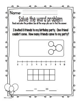 Single Digit Addition And Subtraction Story Problems By Mrs Lovelace