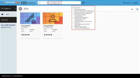 APIM 3 1 0 API Category Based Search Details Are Missing In The